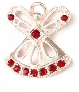 Fancy Birthstone Angel Pin