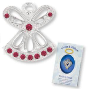 Fancy Birthstone Angel Pin