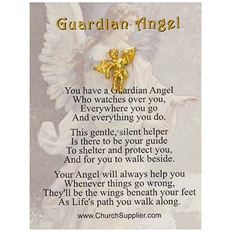 Angel On My Shoulder Pins, Gold Angel Pin, Silver Angel Pin