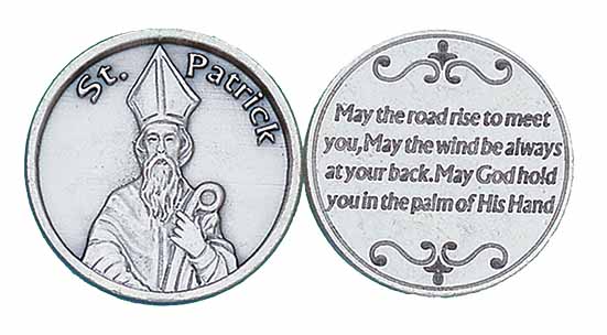 St. Patrick Irish Catholic Coin Token Silver