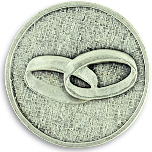 Wedding Prayer Coin with Rings