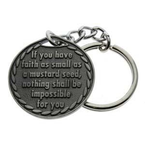 Faith Mustard Seed Keychain, Christian Keychain