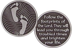 Footprints of the Lord Coin Pewter