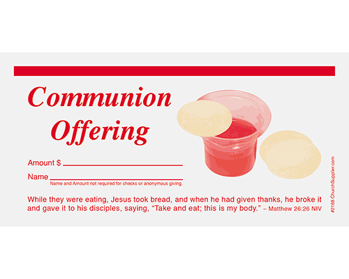 Communion Offering Envelopes for Churches (Pkg of 100)