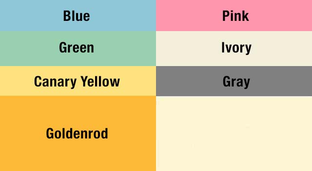 Colored Paper Church Pew Blank Envelopes (Box of 1000)