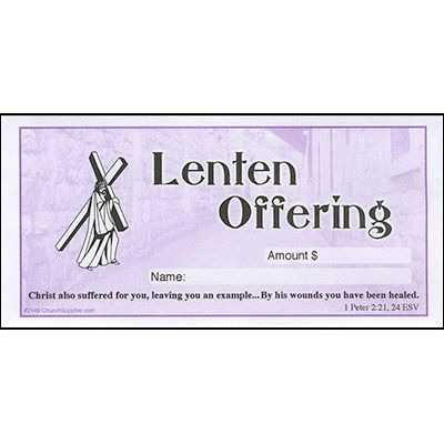 Jesus Lenten Offering Church Envelope (Pkg of 100)