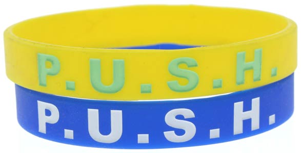 Pray Until Something Happens (PUSH) Bracelets Silicone