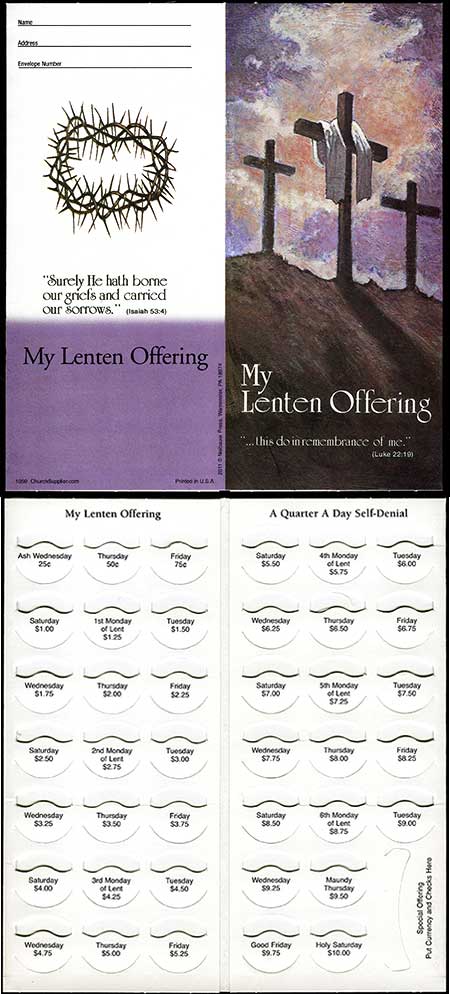 Semi-Dated Lent Three Cross Coin Folder