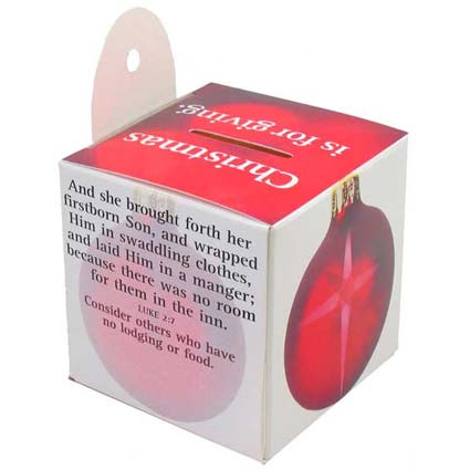 Christmas is for Giving Ornament Donation Box (Pkg of 50)