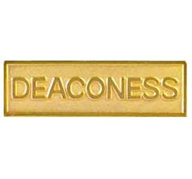 Gold Church Deacon, Deaconess Pin Backed - Usher