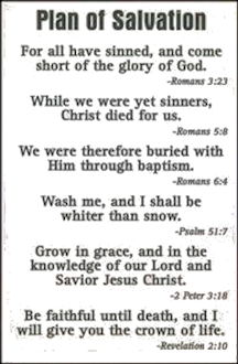 Plan Colors of Salvation Pocket Card