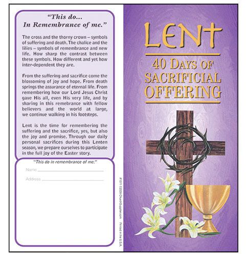 $40.00 Sacrificial Offering Lenten Dollar Bill Folder (Pkg of 50)