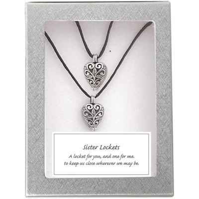 Sisters Twin Heart Locket Necklaces