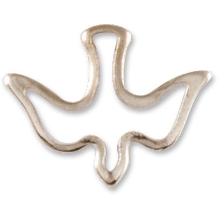 Outline Dove Pin - Silver or Gold