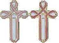 Cross with Yellow or Pink Ribbon