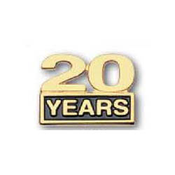 Gold Year of Service Pins 1, 2, 10, 15, -25 Years