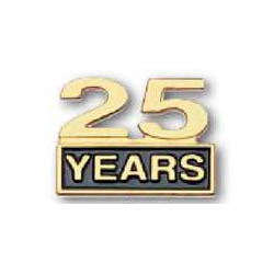 Gold Year of Service Pins 1, 2, 10, 15, -25 Years