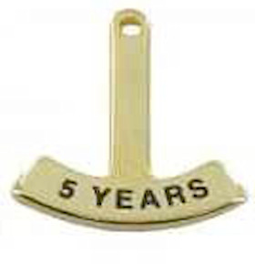 Service Year Bars Gold Rocker Style
