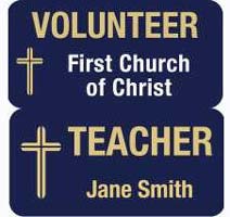 Church Workers, Officers Title Badges & Pins
