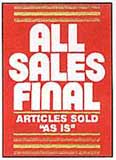 All Sales Final Sales Sign