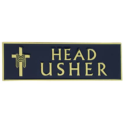 Usher Badge Personalize-able Magnetic Gold Blue Package Of, 45% OFF
