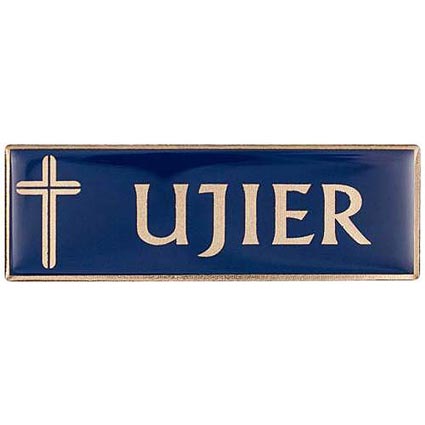 Blue and Gold Magnetic Usher Badge