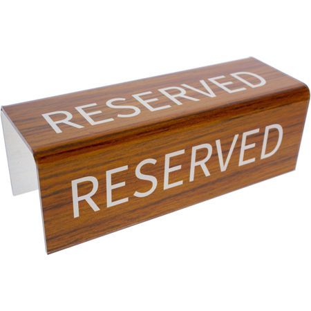Reserve Pew or Chair Signs 3 Sided Walnut Lucite Reserved Pew Sign (Pkg ...