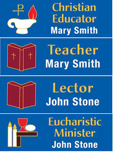 1 x 3 inch Magnetic Minister - Christian Educator Badge
