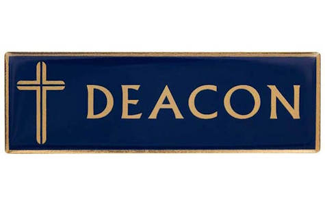 Deacon Deaconess Magnetic Pin Gold Blue