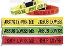 JESUS LOVES ME Bracelets cloth